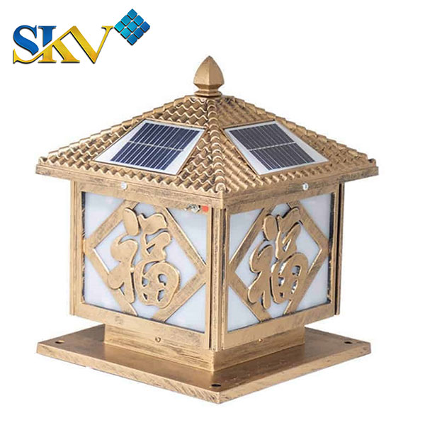 Đèn trụ cổng chữ Phúc 40 * 40 cm - SKV
